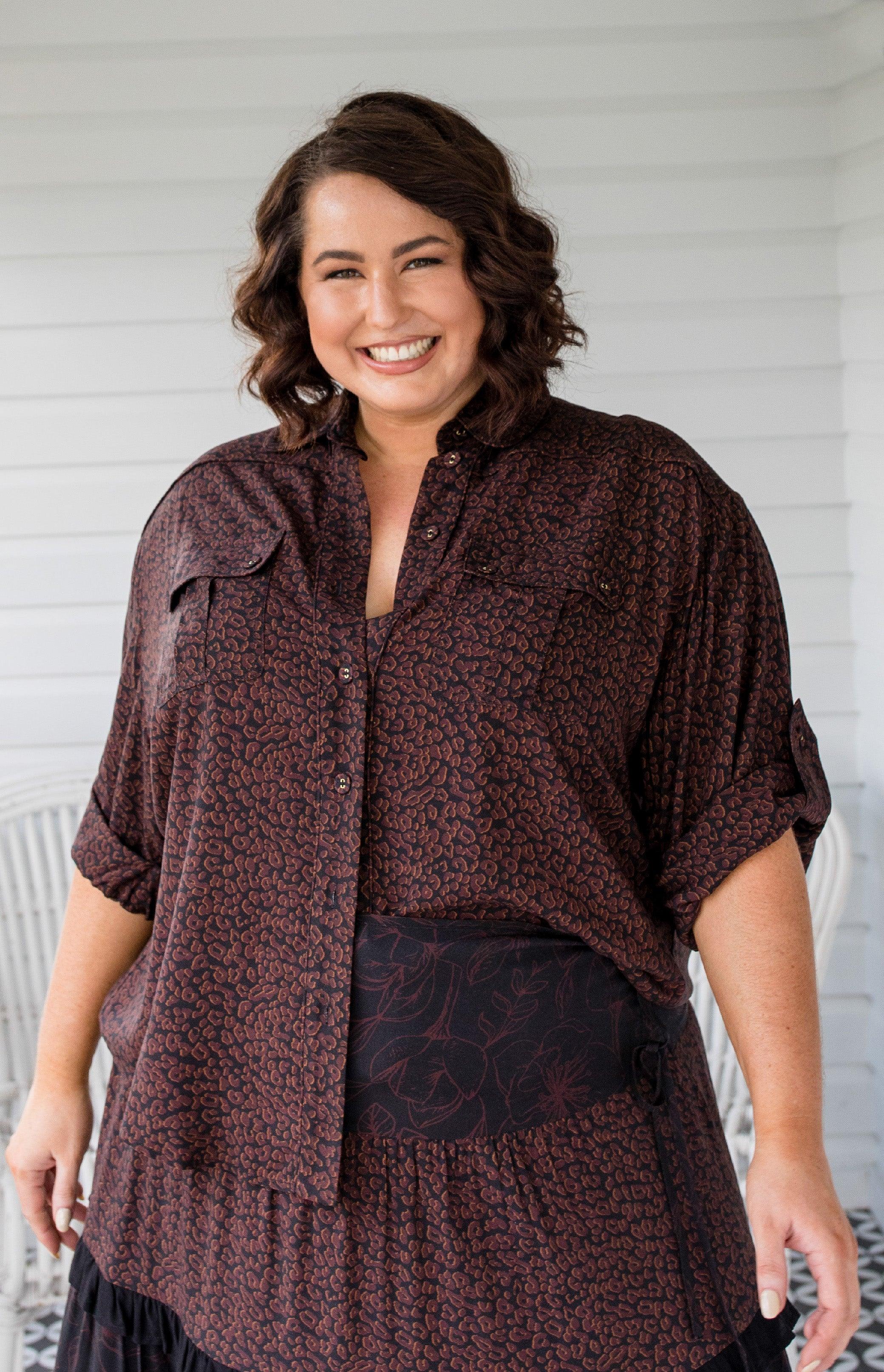 Alison Shirt in wild chocolate – Maiocchi