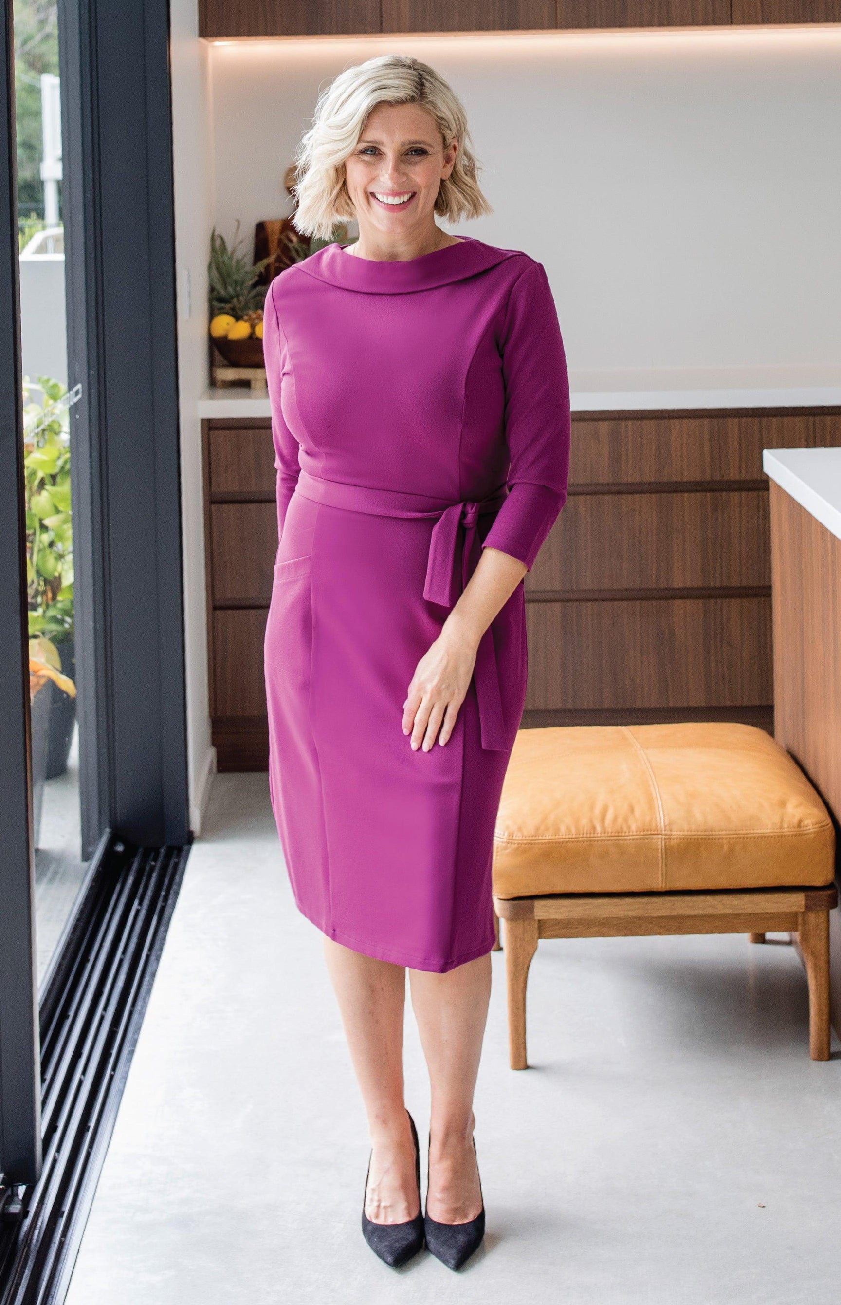 Audrey Dress in plum – Maiocchi